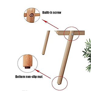 Shoe rack NAN Liang Solid Wood 3-Layer Partition Wall Simple Storage Rack Floor Rack Color: Log and Walnut-Convenient (Color : B)