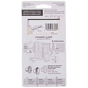 Prime-Line N 6539 7/8 In., White Nylon, Top Mount Bi-Fold Door Slide Guide, Acme (2 Pack)