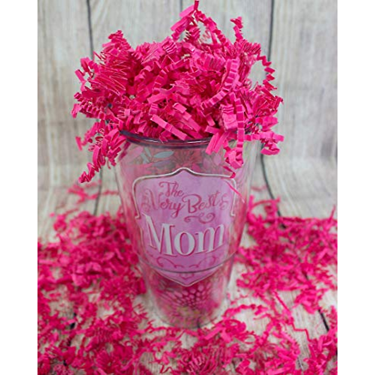 MagicWater Supply Crinkle Cut Paper Shred Filler (2 oz) for Gift Wrapping & Basket Filling - Pink