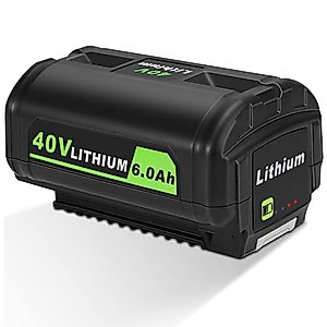 JYJZPB 6.0Ah 40V Battery for Ryobi 40V Battery Replacement OP4040 OP4026 OP4030 OP4050 OP4060A Compatible for Ryobi 40 Volt Cordless Tool Lithium ion Battery Packs