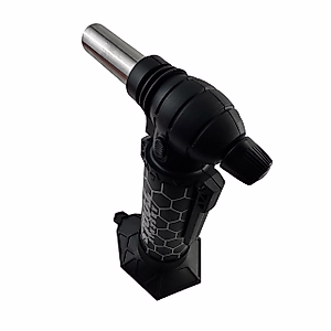 Arsenal Tools Jet Flame Wind-Proof Torch Lighter - Child-lock - Perfect for Camping, Kitchen, Backyard, Travel, Beach, BBQ, Mountain, Outdoors, Travel, Garage, and more (Black)