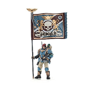 JoyToy Warhammer 40k: Astra Militarum Tempestus Scions Command Squad 55th Kappic Eagles Banner Bearer 1:18 Scale Figure