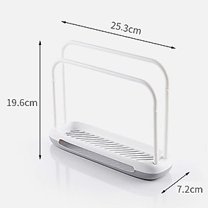 Kakalote Dishcloth Holder Rack,Detachable Towel Storage Rack,Removable Dishcloth and Sponge Drying Rack for Kitchen, Sink and Bathroom(Grey)