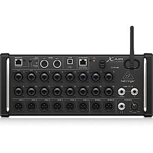 Behringer XAir XR18 18-Channel 12-Bus Portable Digital Mixer for iPad or Android Tablet, with Integrated Wi-Fi, 16 Midas-Designed Preamps, With 4 Pack 15' XLR (M) to XLR (F) Microphone Cables