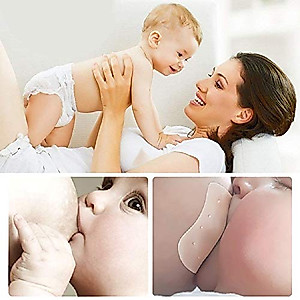 FJYQOP Nipple Shield, Premium Contact Nippleshield for Breastfeeding with Latch Difficulties or Flat Inverted Nipples, Clear