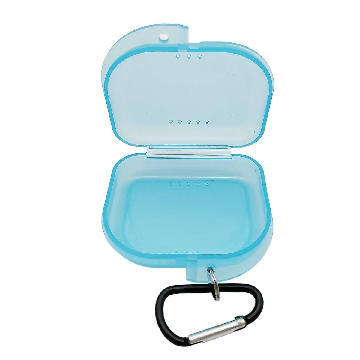 AIWAYING Retainer Case Mouth Guard Denture Box with Carabiner Clip