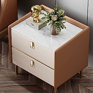 HIGOH Bedside Table Rock Slab Simple Modern Light Luxury Bedside Table High-end Sense of Self-Fitting Mini Net Red Simple Bedsid