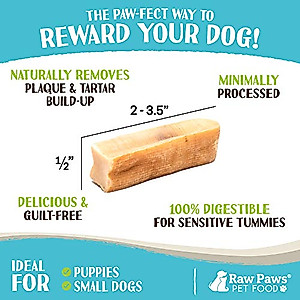 Raw Paws Himalayan Yak Chews for Small Dogs & Puppies - Small Chews (10-Count) - Himalayan Cheese for Small Dogs - Yak Bones for Dogs - Yak Milk Bones for Dogs - Dog Cheese Chews Himalayan