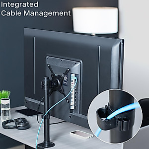 VIVO Ultra Wide Screen TV and Monitor Desk Mount, Adjustable Height and Tilt Stand for Screens up to 42 inches, Black, STAND-V101C