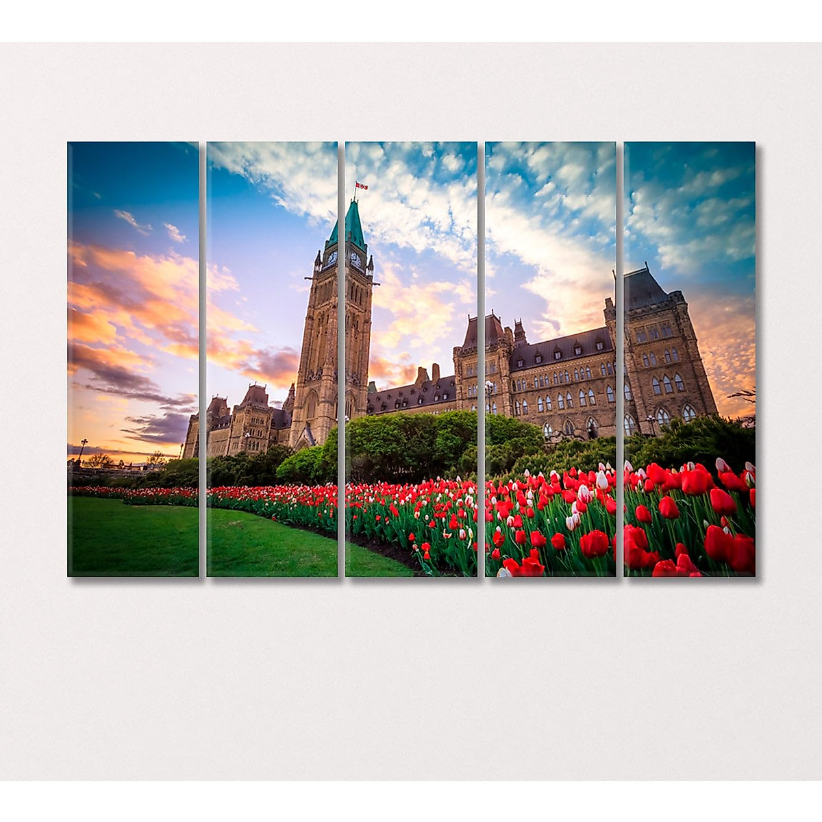 Parliament Building of Canada Canvas Print 3 Panels / 36x24 inches