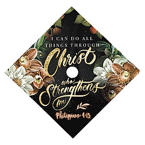 Once Upon A Time Graduation Cap Topper 2024 Graduation Gift Graduation Cap Decorations Handmade, I can do All Things Through Christ Strengthen me. Philippians