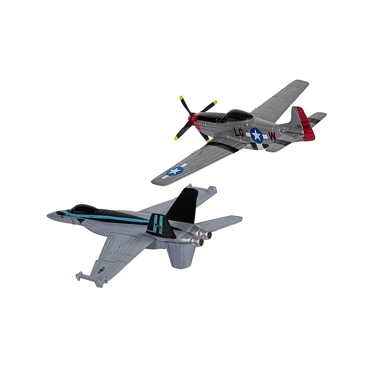 Corgi Top Gun Maverick's F/A-18 Hornet & P-51D Mustang Fit The Box Aircraft Display Models CS90683