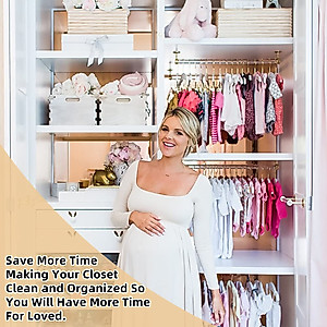 FresherAcc Baby Closet Dividers, 7 Packs Baby Clothes Organizers Nursery Decor, Unisex Boy Girl Wardrobe Size Age Organizer Dividers with Sizes Newborn to 18-24 Months (White One-7)