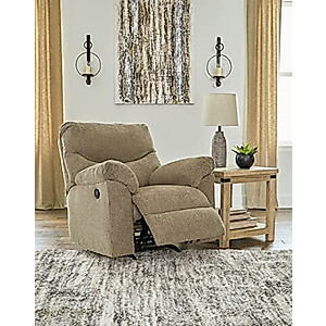 Signature Design by Ashley Alphons Transitional Polyester Tufted Rocker Recliner, Light Brown