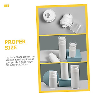 minkissy 6 Pcs Vacuum Lotion Bottle Specialized Mesa para Uñas Acrílicas Portable Foundation Bottles Body Lotion Bottles Essential Oil Perfume Plastic Bottles for Liquids Pump