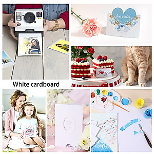 50 Sheets White Cardstock 12 x 12, 80lb Thick Paper Cardstock Paper White Construction Paper for Invitations, Printing, Crafts, Card Making, Scrapbook Supplies