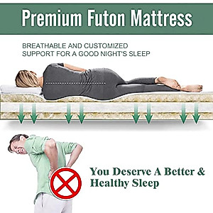NeuType Futon Mattress Sleeping Mat on Floor for Adults - Suitable for Camping, Road Trip, Guest Room, Japanese Futon Mattress, Queen Size