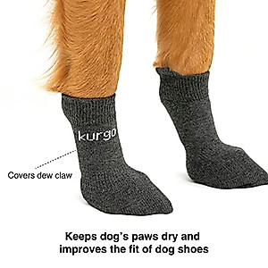 Kurgo Blaze Dog Socks - Stretch Socks for Dog Shoes - Makes Putting On Dog Shoes Easier - Pet Socks for Outdoors - Heel Tab, Fast Drying Fabric, Secure Fit - Small