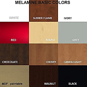 Samples of Melmine Shelves Colors TFKUSA made, Choose singles or Book.