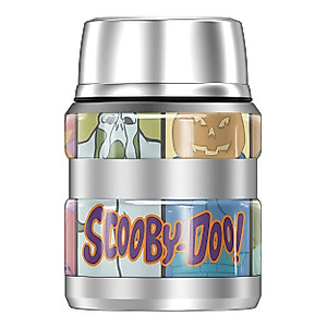 Scooby-Doo Bad Guys THERMOS STAINLESS KING Stainless Steel Food Jar with Folding Spoon, Vacuum insulated & Double Wall, 16oz
