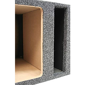 Car Audio Dual 12" Vented Square Sub Box Enclosure fits Kicker L7 Subwoofer