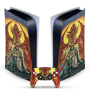 Head Case Designs Officially Licensed Ed Beard Jr Knight Templar Friendship Dragons Vinyl Faceplate Gaming Skin Decal Compatible With Sony PlayStation 5 PS5 Digital Console and DualSense Controller