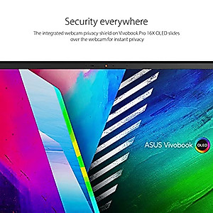 ASUS VivoBook Pro 16X OLED Slim Laptop, 16” 4K 16:10 Display, AMD Ryzen 7 6800H CPU, NVIDIA GeForce RTX 3050 Ti, 16GB RAM, 1TB SSD, Windows 11 Home, 0°Black, M7600RE-NB74