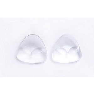 UPSTORE 1Pair Silicone Gel Triangle Shaped Bra Inserts Breast Chest Swimsuit Pads Enhancers Push-up Molding Pad A to D Cup for Bikini (Clear)