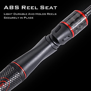 Sougayilang Fishing Rods, Spinning Rods and Casting Fishing Rods, with Full Carbon Fiber Handle, 24T Carbon Fiber 2PCS Fishing Pole for Long Casting Bass, Trout, Panfish（Spin-6'）