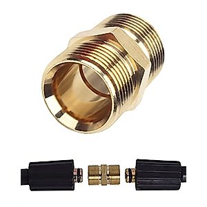 Pressure Washer Quick Connect Adapter - M22 Adapter Pressure Washer Hose Connector Kit - Brass Hose Quick Connect Set 4500 Psi Pressure Adapter - Hose Quick Connect Fittings for Pressure Washer