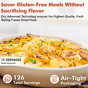 Numanna No-Gluten Family Pack Bucket 126 Servings Breakfast, Lunch, Dinner Meals Non-Gmo, No Msg, No Added Preservatives Easy to Prepare Emergency Survival Food Made in USA 25 Year Shelf Life