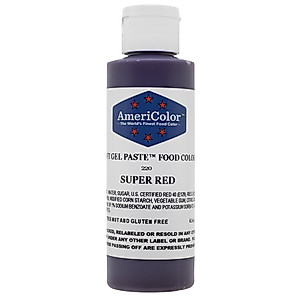 AmeriColor Soft Gel Paste Food Color, 4.5-Ounce, Super Red