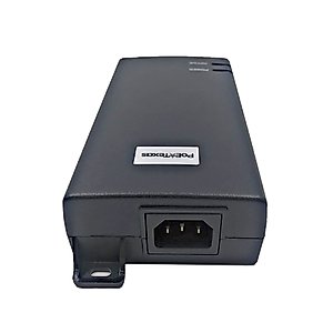 Poe Texas 60 watt PoE Injector - 802.3bt PoE++ Single Port 4-Pair Power Over Ethernet Injector - Active PoE Adapter with 55V 60W Output - 10/100/1000 Gigabit Data - Mode A/B Wall Mount Plug & Play