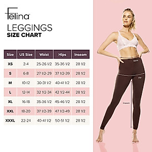 Felina | Velvety Soft Lightweight Style 2801 Leggings | Moisture Wicking | Yoga | 6 Pack (Small, Black)