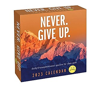Unspirational 2023 Day-to-Day Calendar: Never. Give up.