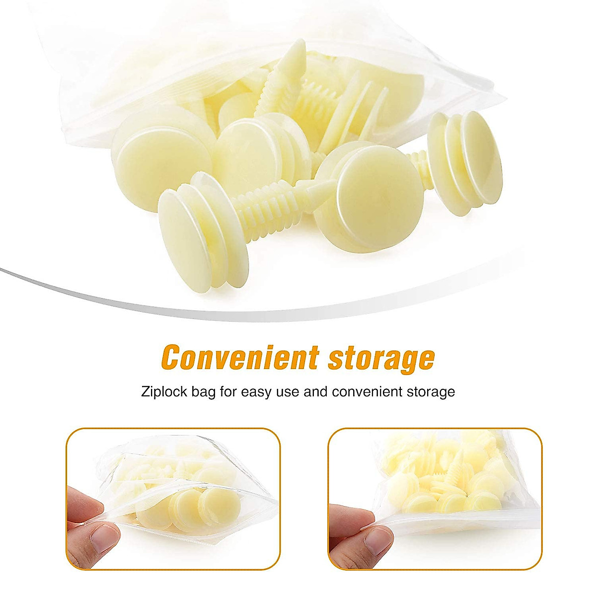 GOOACC 25 Front Door Trim Panel Retainers Clips Replaces for GM 10153057 Chevy Buick GMC Jimmy Pontiac Grand Prix 8mm Hole - 25pcs