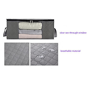 Storage Clothes Bins Closet Bags: Containers Organizer Bag Boxes Clothing Bin Box Container Organization for Organizing Blanket Cloth Pillow Sheet Sweater and Storage Totes Organizers With Lids