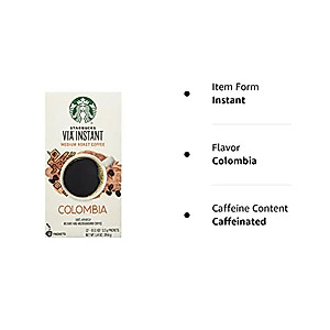 Starbucks VIA® Colombia Coffee, Medium Instant, 1.4 Ounce