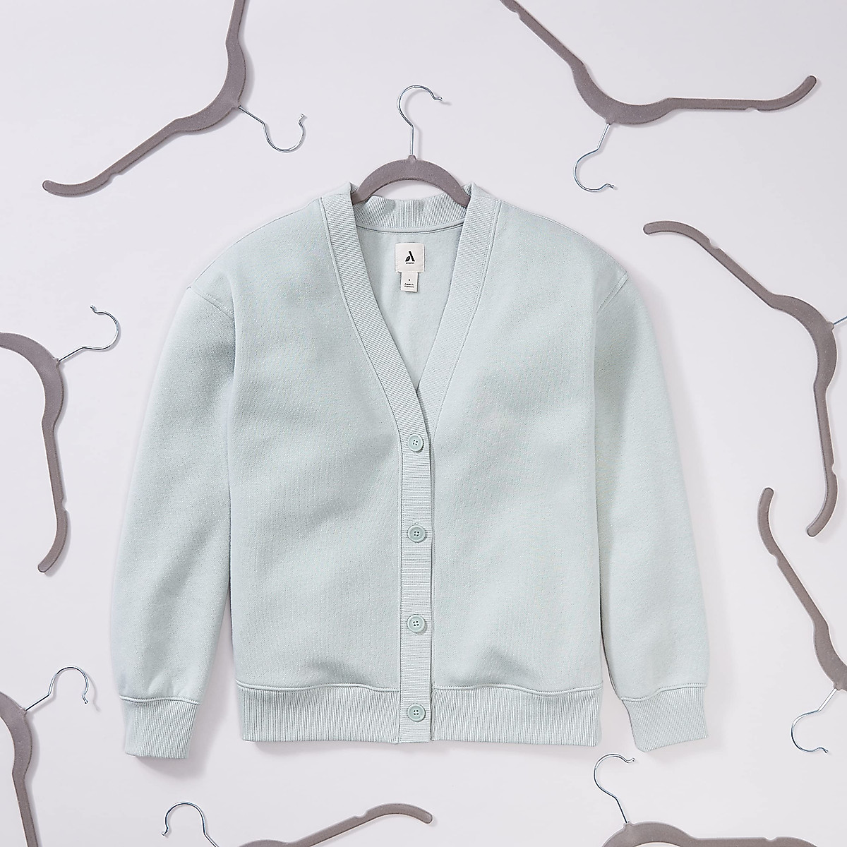 Amazon Basics Slim, Velvet, Non-Slip Shirt Clothes Hangers, Gray/Silver - Pack of 50