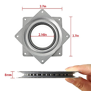 2 Pack 4" Lazy Susan Turntable 300 LBS pounds steel ball bearing rotating tray strong sturdy table cabinet low profile