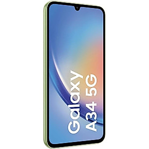 SAMSUNG Galaxy A34 5G + 4G LTE (128GB + 6GB) Unlocked Latin America 1 Year Warranty (T-Mobile/Mint/Tello USA Market) 6.6" 120Hz 48MP Triple + (25W Wall Dual Charger) (Awesome Lime (SM-A346M))