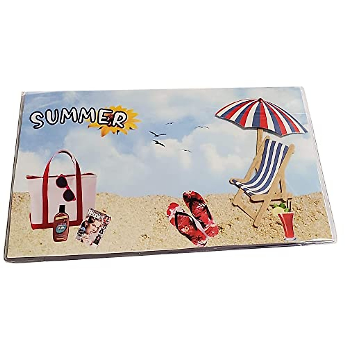 3 Year 2024 2025 2026 Pocket Calendar Planner with Note Pad (Summer Beach)