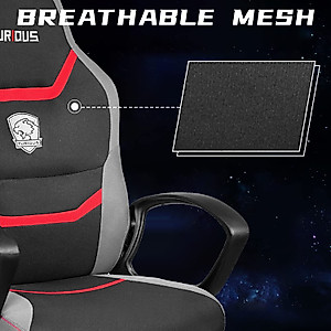iooHug Computer Gaming Chair Cheap, Ergonomic Racing Chair Headrest with Lumbar Support, Home Office Desk Chair Adjustable Mesh, Video Game Chairs for Teens Red