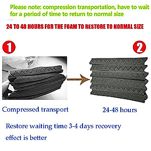 96 Pack BLACK Acoustic Foam Panel Wedge Studio Soundproofing Wall Tiles 12" X 12" X 1" (96BLACK)