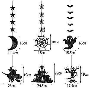 Halloween Decoration Banner Pendant Spider Witch Ghost Bat Pendant Ghost Festival Atmosphere Layout Props Happy Helloween Party
