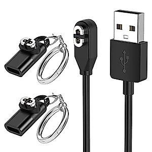 Charging Cable for Aftershokz Headphones Aeropex AS800 &Shokz Openrun/Openrun Pro/Opencomm/OpenRun Mini with Type C Adapter, 3.3ft USB Magnetic Charger Cord for Shokz Bone Conduction Headphones