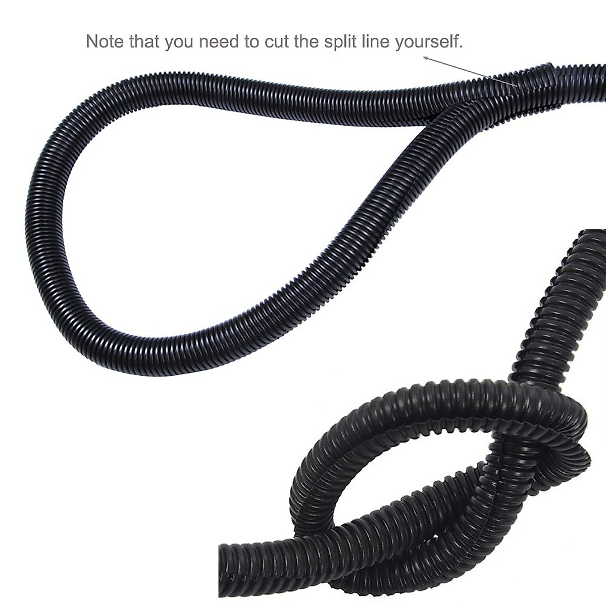 PIVBY 30 ft Dog Cat Cord Protector Wire Loom Tubing Protect Electric Wires Chewing from Rabbits, Cats and Other Pets - Efficiently manages Open Cables