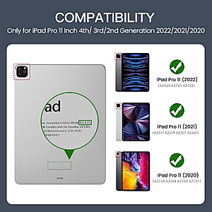 ZtotopCases for iPad Pro 11 Case 4th/3rd/2nd Generation 2022/2021/2020 with Pencil Holder, Full Body Protective Rugged Cover with Built-in Screen for iPad Pro 11 Inch iPad Case 4th/3rd/2nd Gen, Black