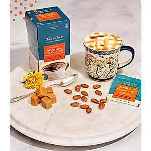 Teeccino Dandelion Caramel Nut Tea - Caffeine Free, Roasted Herbal Tea with Prebiotics, 3x More Herbs than Regular Tea Bags, Gluten Free - 10 Tea Bags