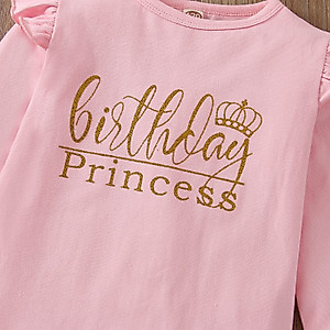 LYQTloml Toddler Kids Baby Girls Birthday Princess Outfits Dress Vest Long Sleeve Shirts Tank Top Dot Mesh Tutu Skirt 2PCS Winter Skirt Set